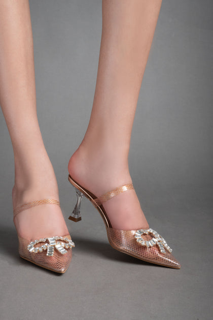 Shinny See Through Heels - Champagne – BREE Official