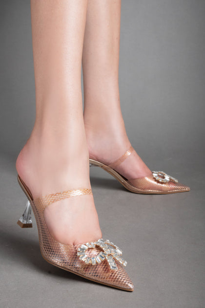 Shinny See Through Heels - Champagne – BREE Official